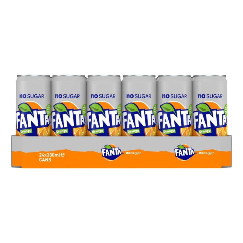 Fanta Orange Zero 33cl Tray 24 Suikervrije Blikjes Bestellen 14,98