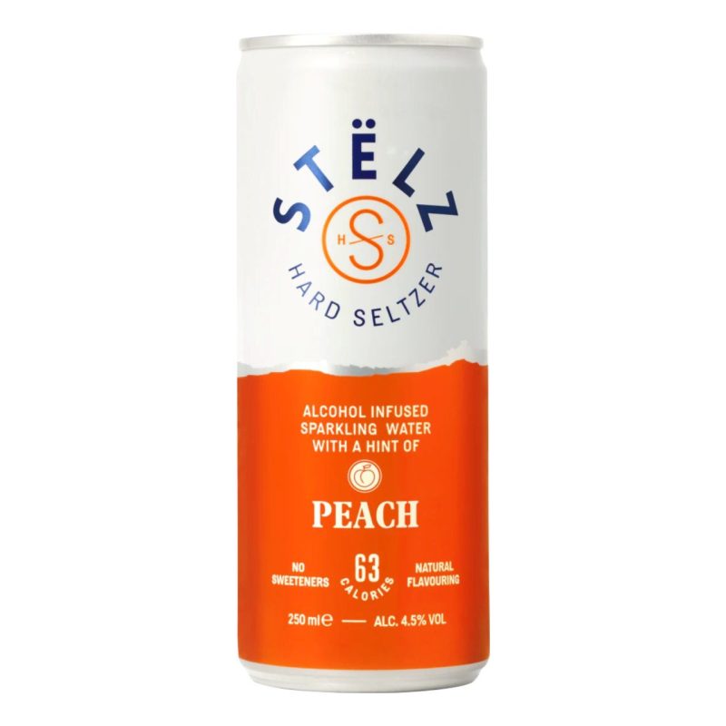 Stelz Peach Hard Seltzer Blikjes PRIJS 14,65 Kopen Aanbieding