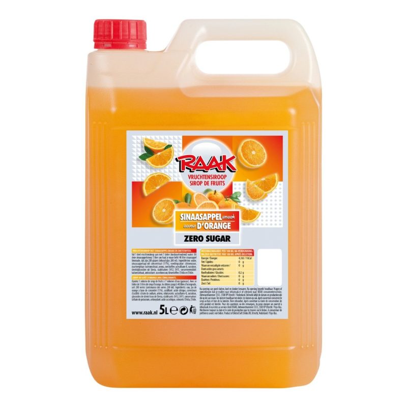Raak Multifruit Siroop ZERO Kan 5 Liter PRIJS 16,80 Bestellen Aanbieding