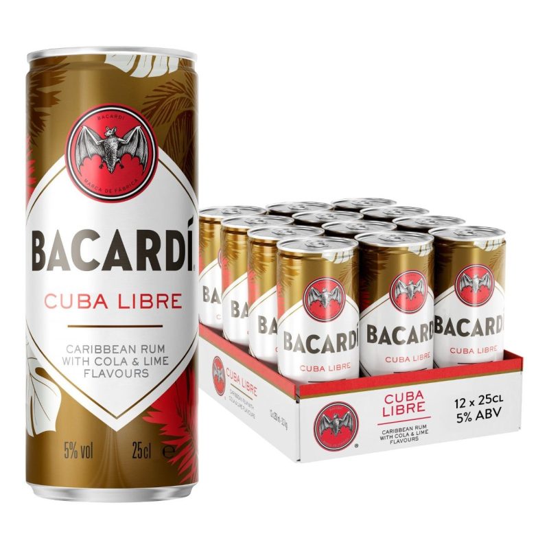 Bacardi Cuba Libre Blikjes 25cl Tray PRIJS 18,15 Kopen Aanbieding